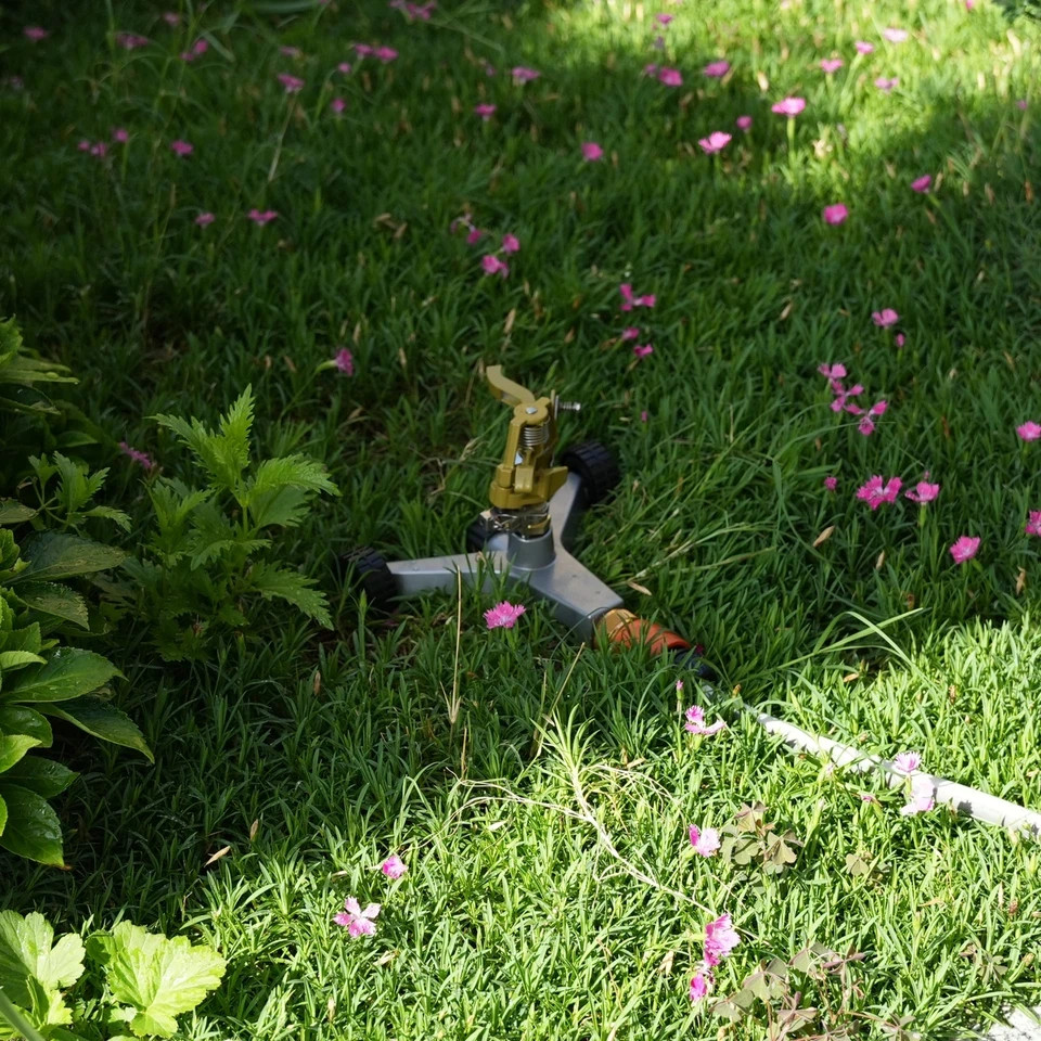 Strongway Metal Impact Sprinkler on Wheeled Base, 85ft. Dia. Coverage ...