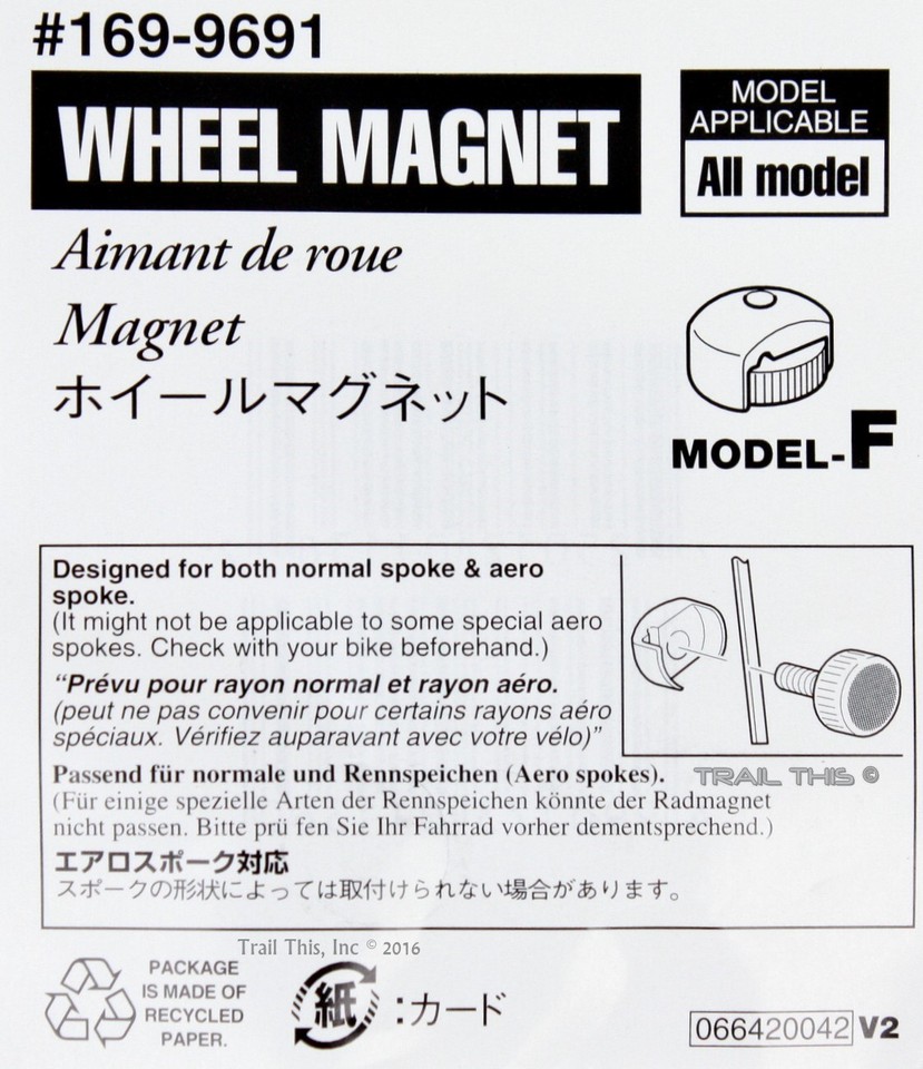 CatEye Wheel Spoke Computer Magnet Speed Sensor fits Sigma Garmin ...