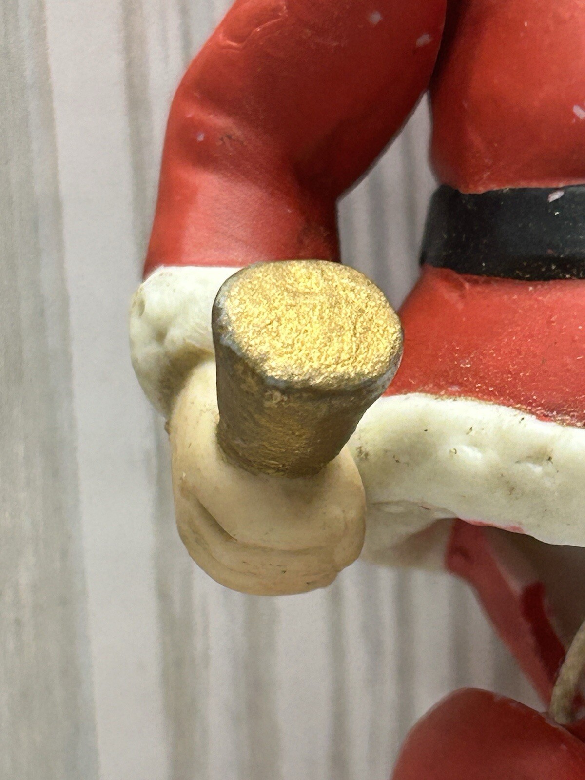 Vintage Ceramic Santa Articulated Jointed Christmas Ornament Midwest ...