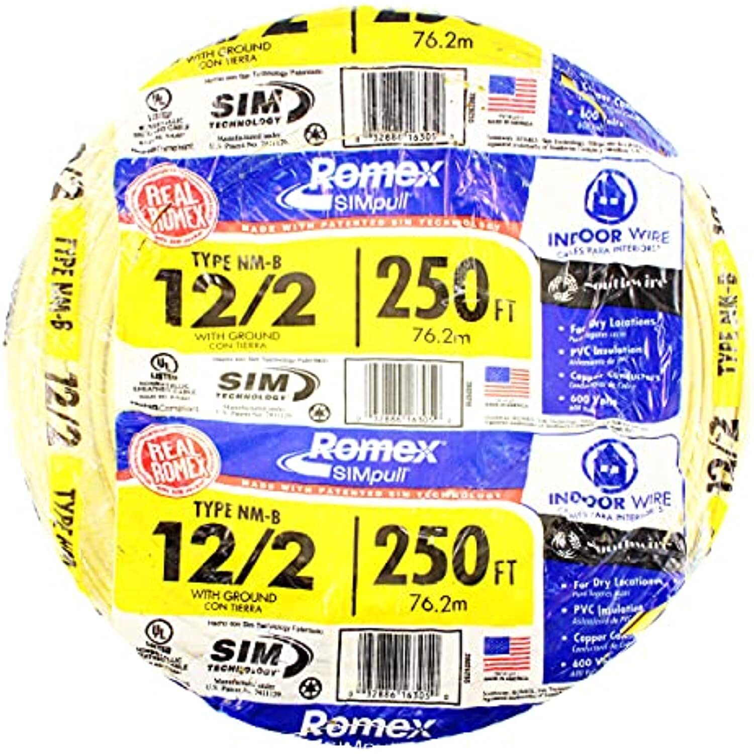 Southwire 28828255 250' 12-2 NMW/G Wire, 12 AWG, Yellow 32886163050| eBay
