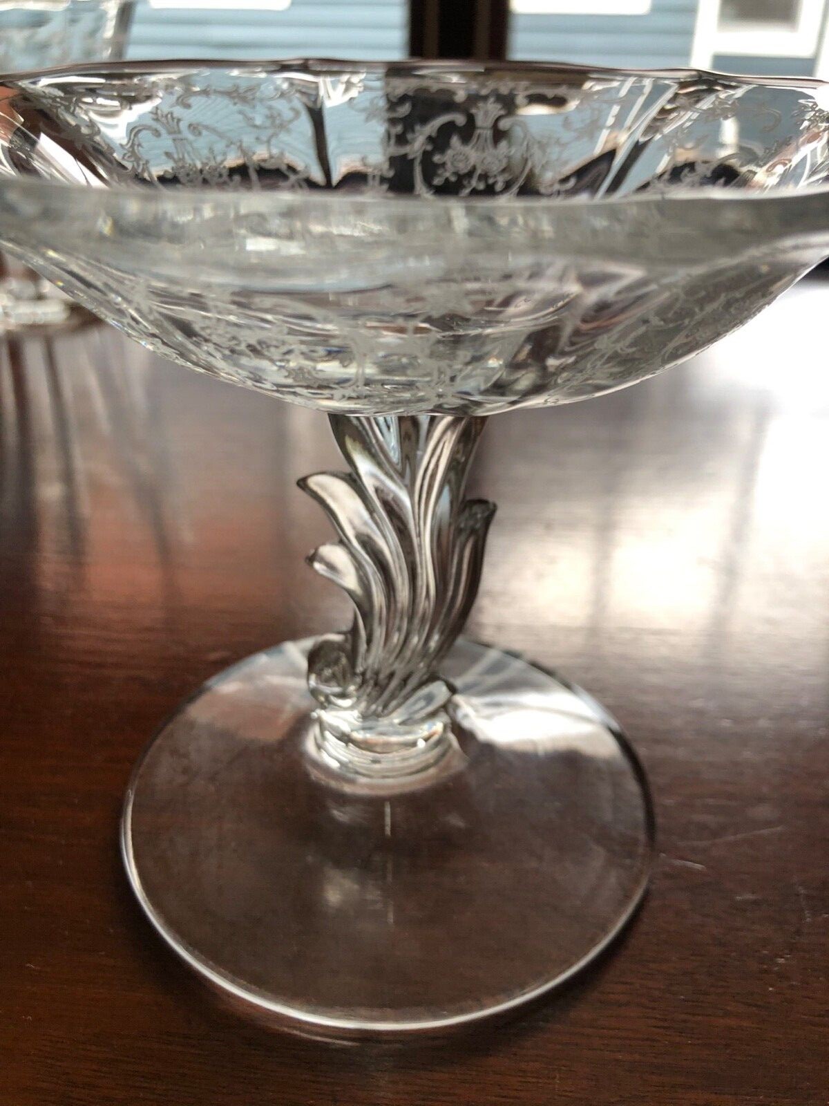 Fostoria etched crystal serving set - Navarre clear | eBay