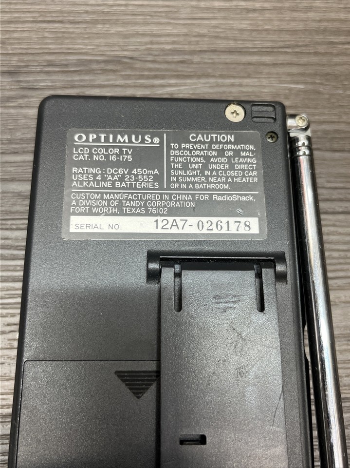 Radio Shack MINI TV Optimus Color Portable Handheld LCD TV 16-175 | eBay