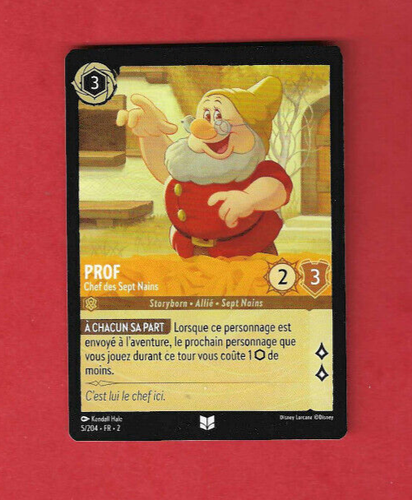Disney Lorcana Chapitre 2 Floodborn Prof Chef des Sept Nains unco n°5 ...