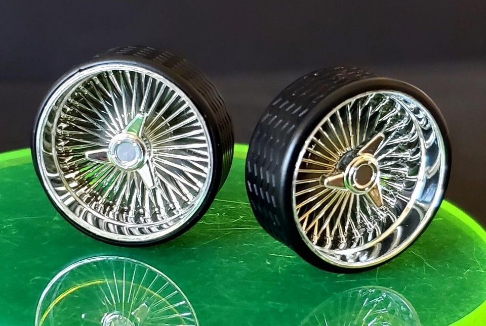 HOPPIN HYDROS 1/24-1/18 SUPER SPOKES Zenith 3 Prong Cap LOWRIDER Rim ...