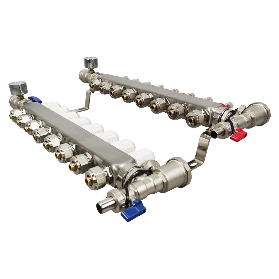 In Floor Heat Manifold 2-12 Loop Outdoor Wood Furnace Boiler PEX Tubing ...