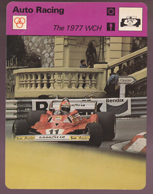 THE 1977 WCH Niki Lauda Formula 1 Car Auto Racing 1978 SPORTSCASTER ...