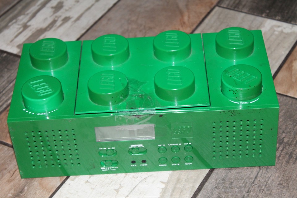 Lego CD Player Green Brick Stereo Boom Box AM/FM Radio *For Parts ...