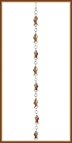 EVERGREEN RAIN CHAIN * 96" FISH CHAIN * DISTRESSED COPPER METAL - BRAND ...