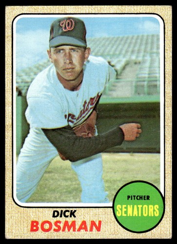 1968 Topps Dick Bosman Washington Senators #442 | eBay