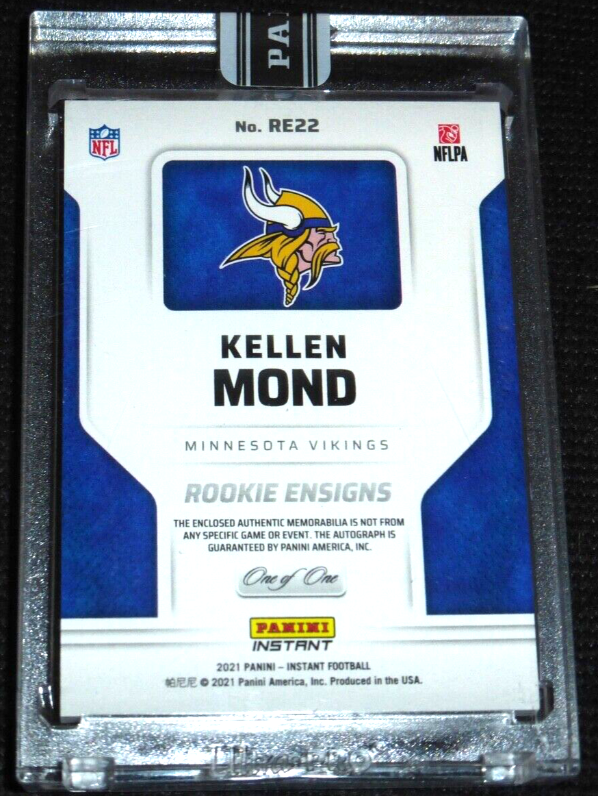2021 Panini Rookie Ensigns NFL Shield Logo Patch #d 1/1 Kellen Mond ...