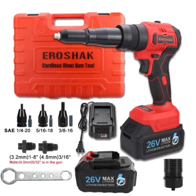 2 in 1 Cordless Electric Riveting Nut Gun Electric Rivnut Gun Pop ...