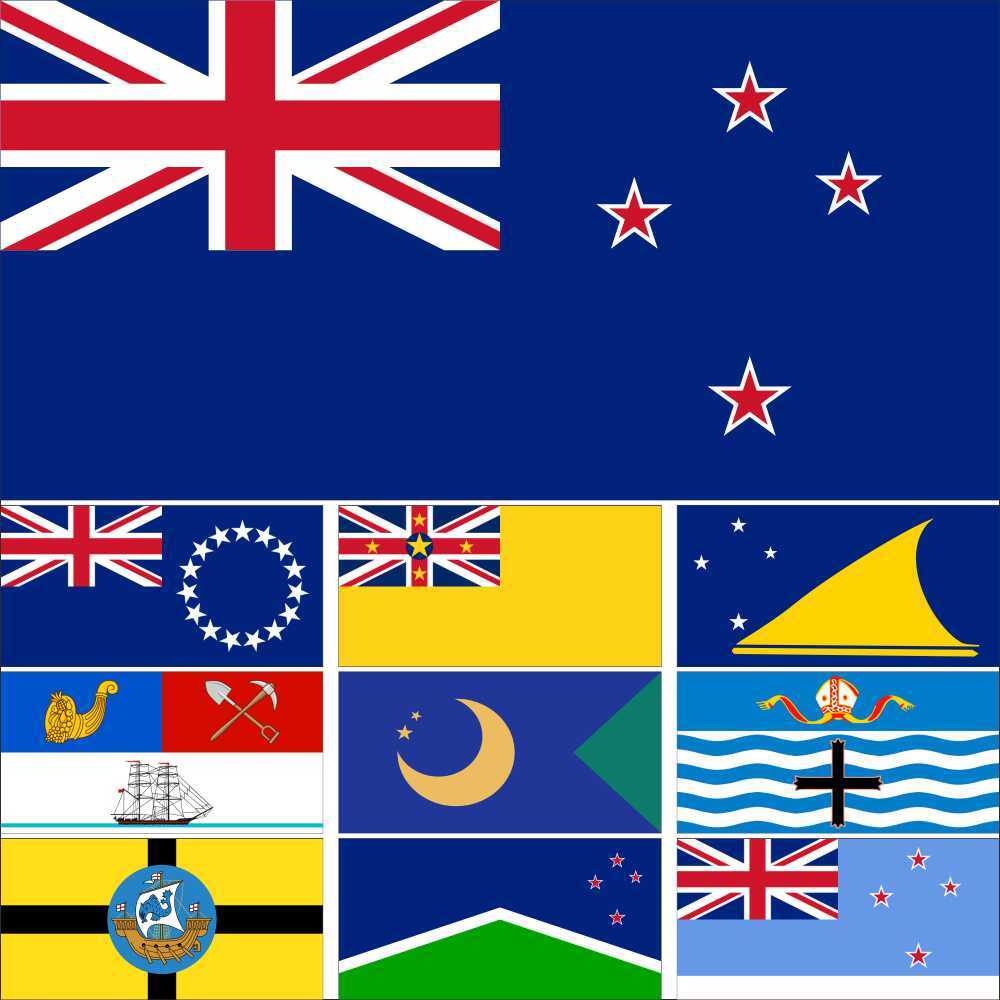 New Zealand Flag Chatham Niue Tokelau Auckland Mārahau Nelson Otago ...