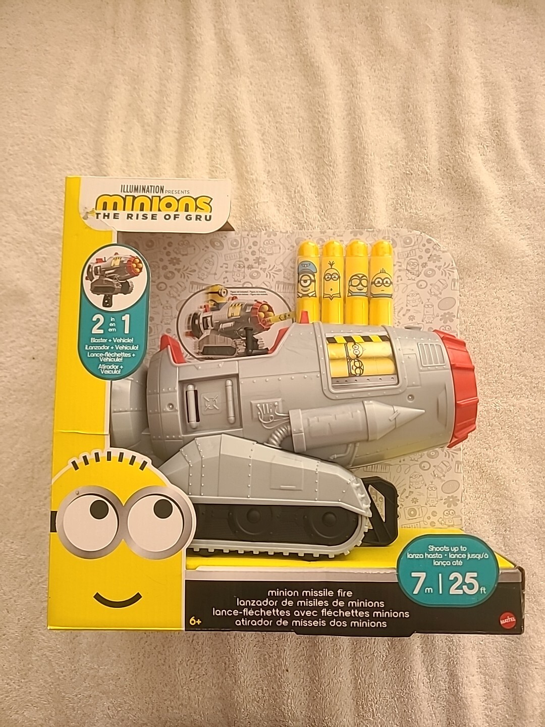Minions Missile Fire 2-in-1 Blaster, Darts & Vehicle The Rise of Gru ...