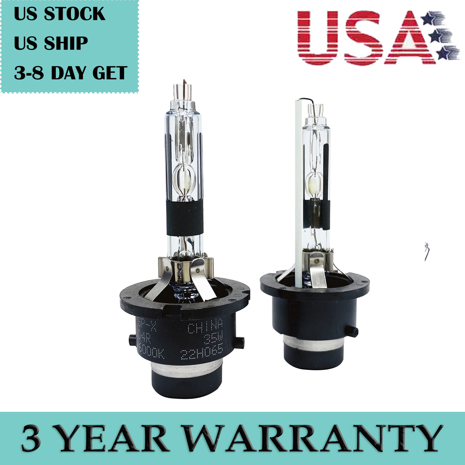 2x NEW OEM D4R 42406 66450 6000K HID XENON HEADLIGHT BULBS SET ...
