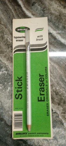 Vintage Typewriter Eraser Stick W/ Brush Wallace 2001 | eBay
