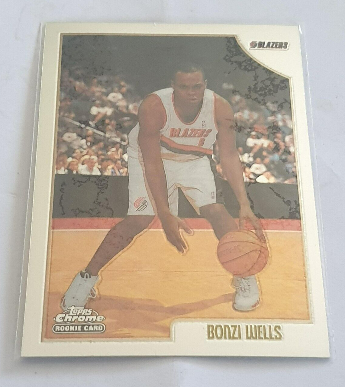 1998-99 Topps Chrome Bonzi Wells Rookie Card - Portland Trail Blazers ...