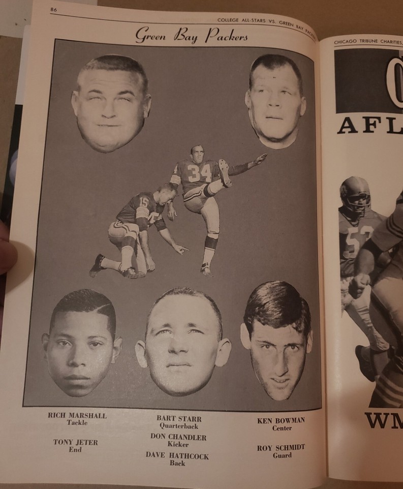 1966 College All Stars vs Green Bay Packers Program Starr Buffone ...