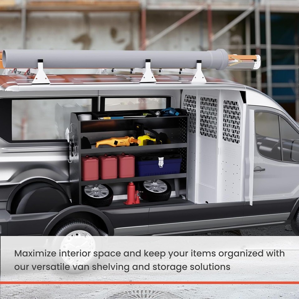 2PACK 52"x 46"x 13" Van Shelving for Ford Transit 2015-2024 Low Medium ...