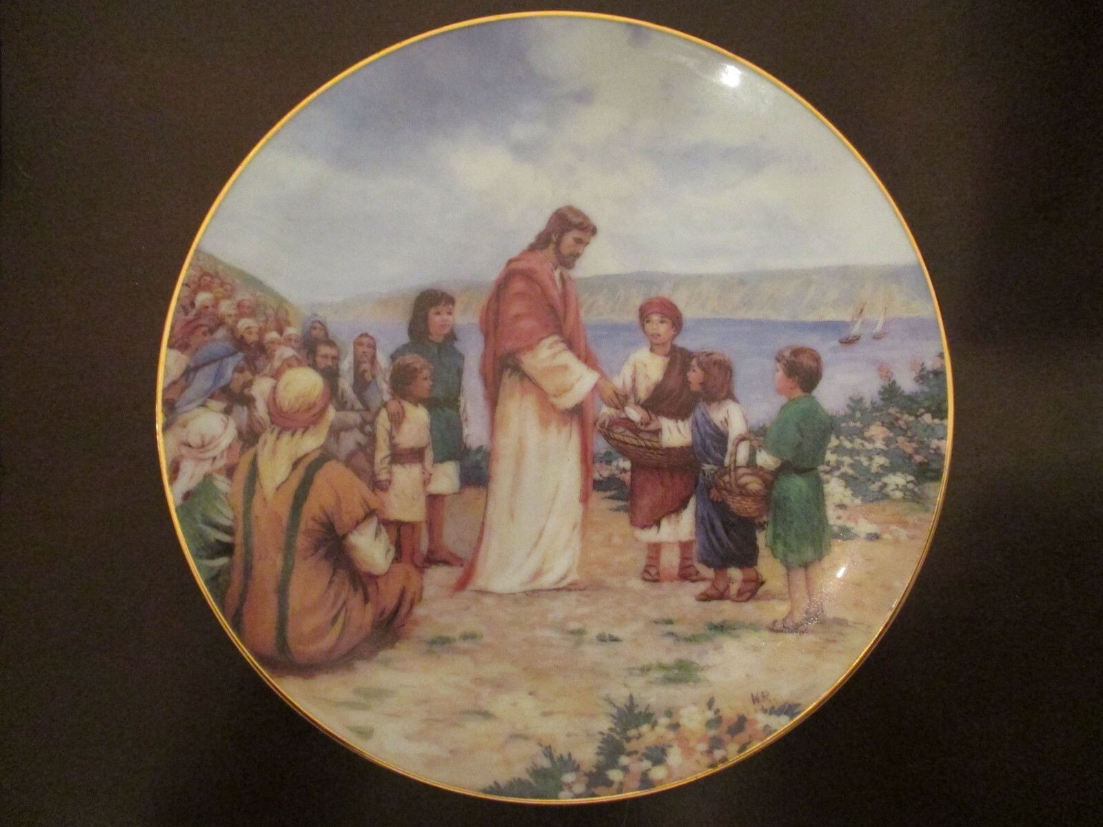 Walter Rane collectible Jesus plate 1991 "Jesus had compassion on them ...