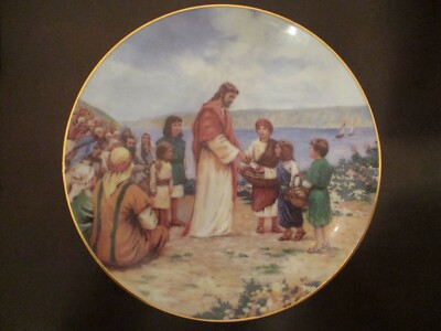 Walter Rane collectible Jesus plate 1991 "Jesus had compassion on them ...