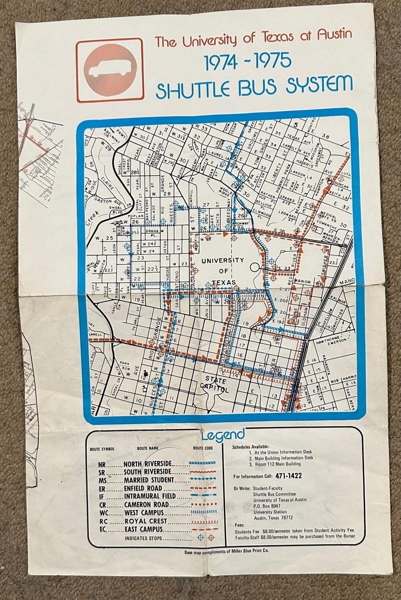 University Of Texas At Austin Map UT Austin Map Print Etsy
