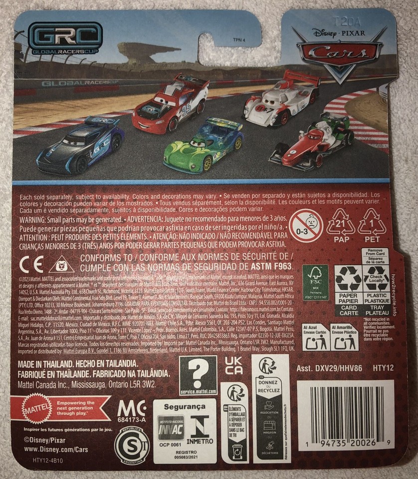 Disney Pixar Cars RAOUL CAROULE "Global Racers Cup" #6 Metal Series ...