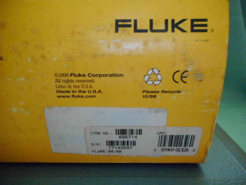 Excellent FLUKE 88 Matco Tools Automotive Multimeter Kit w/ Tester ...