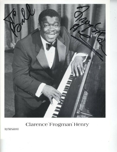 SIGNED R&B SINGER PHOTO CLARENCE "FROGMAN" HENRY 8X10 AUTOGRAPH | eBay