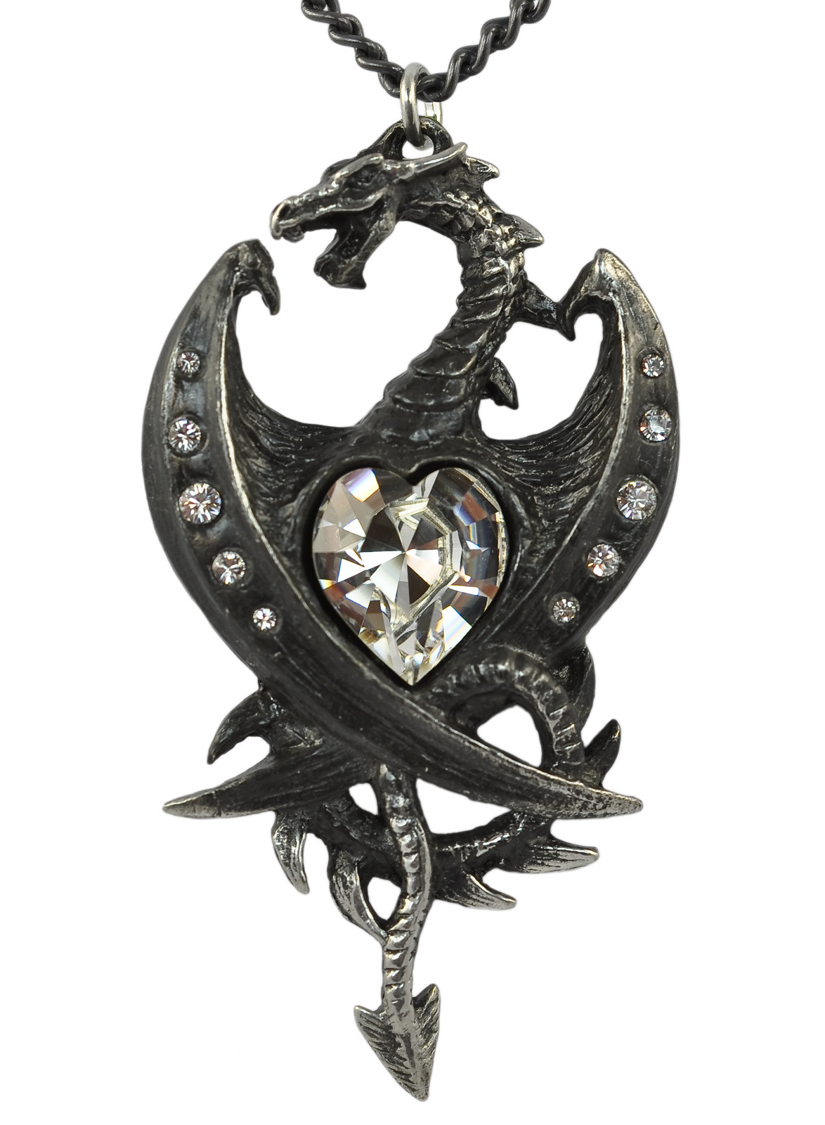Diamond Heart Pendant - Alchemy Gothic Dragon Totem/Talisman/Amulet | eBay