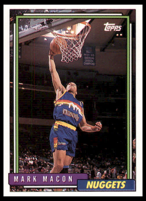 1992 Topps #154 Mark Macon Denver Nuggets | eBay