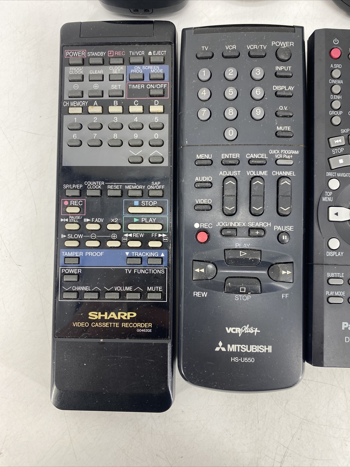 LOT OF 9 Assorted TV VCR DVD Remote SONY Panasonic Mitsubishi Sharp | eBay