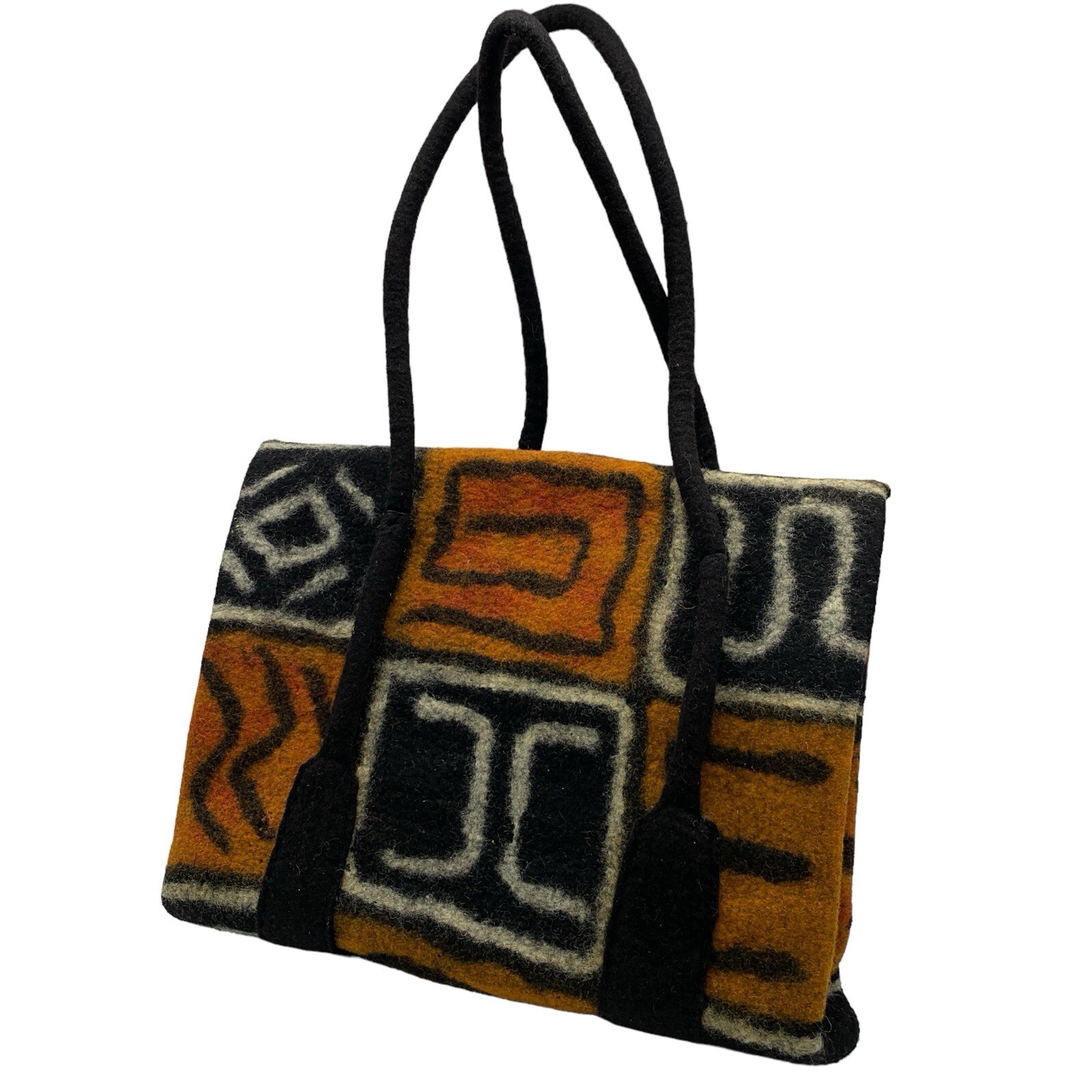Handmade Felt Wool Boho Bag Purse Southwestern Double Strap By Tumar ...