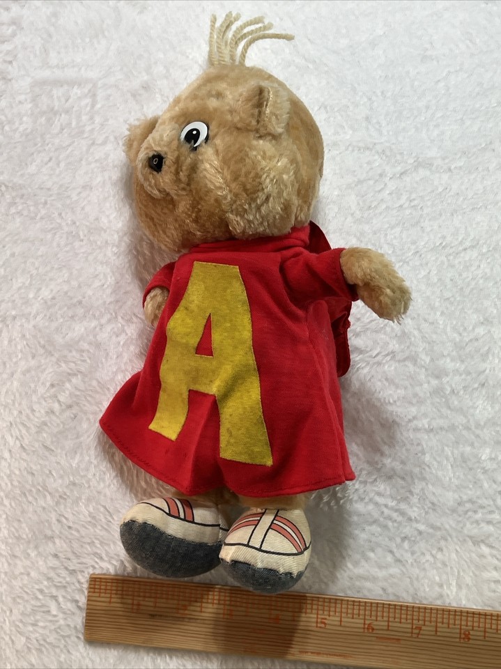 Vintage 1983 Alvin And The Chipmunks ALVIN 11” Plush Doll CBS Toys Red ...