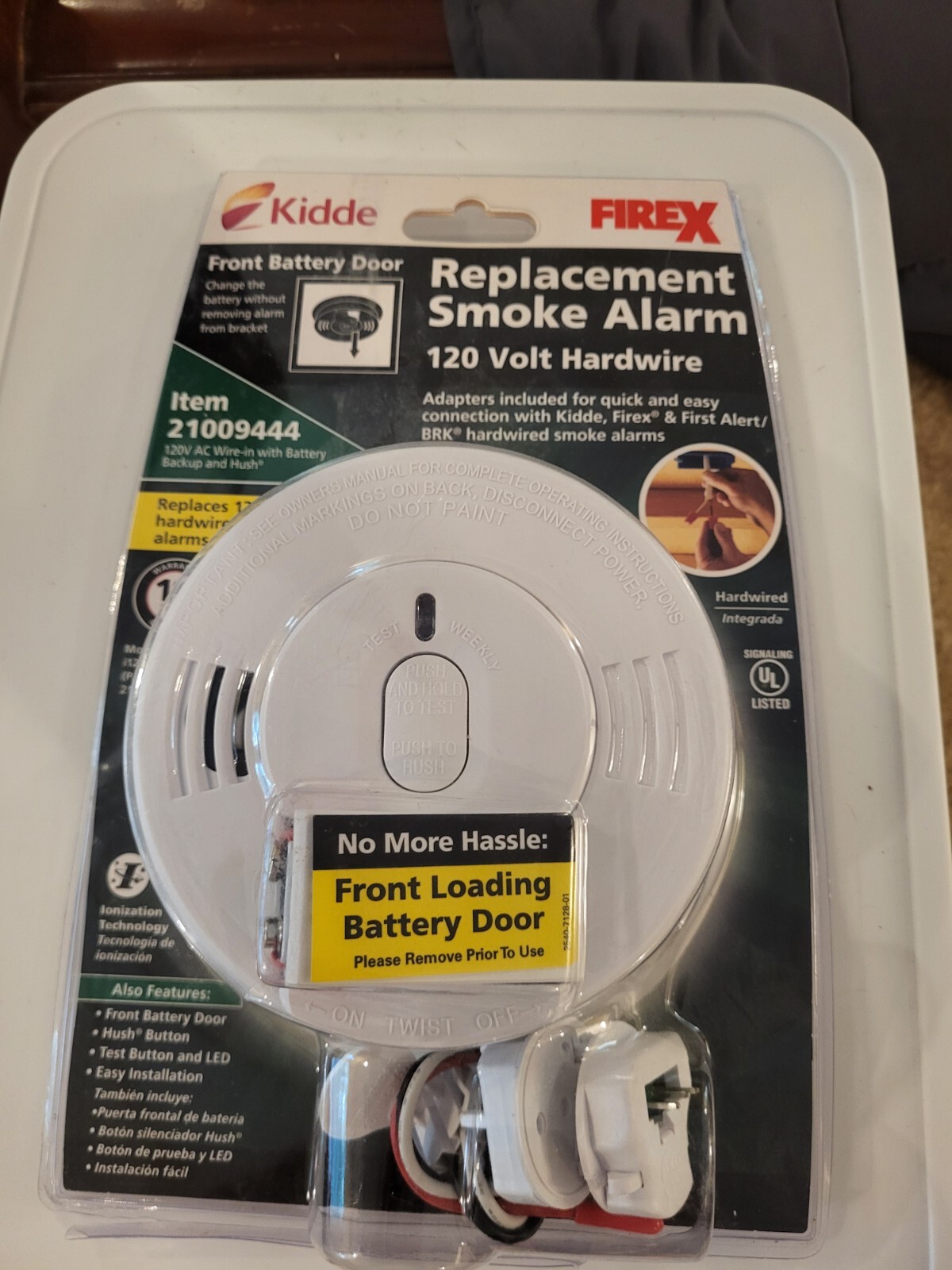 NEW FireX Kidde Replacement Smoke Alarm 120v Hardwired w Battery Back ...