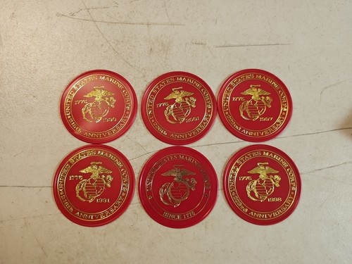 Vintage United States Marine Corps USMC Anniversary Drink Coaster. Lot ...