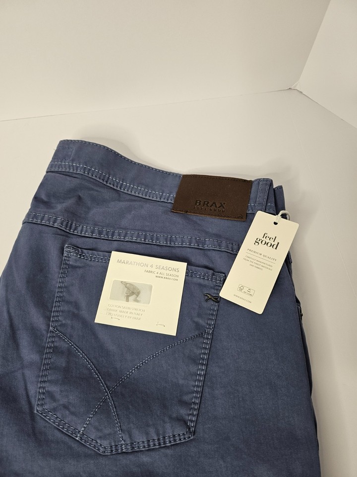 Brax Feel Good Marathon 4 Season's Cotton Stretch Regular Fit Pants New ...
