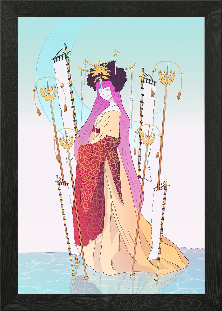 Moon Goddess Framed Wall Art Poster Canvas Print Picture | eBay UK