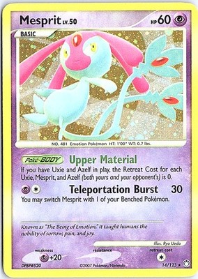 Mesprit Holo Rare Mysterious Treasures 14/123 LP Pokemon | eBay UK