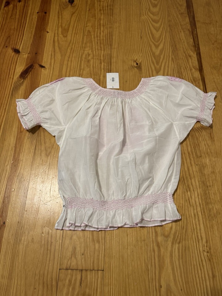 NWT CJ Laing Emma Cotton/Silk Blend Embroidered Bohemian Blouse Top SIZE LRG | eBay