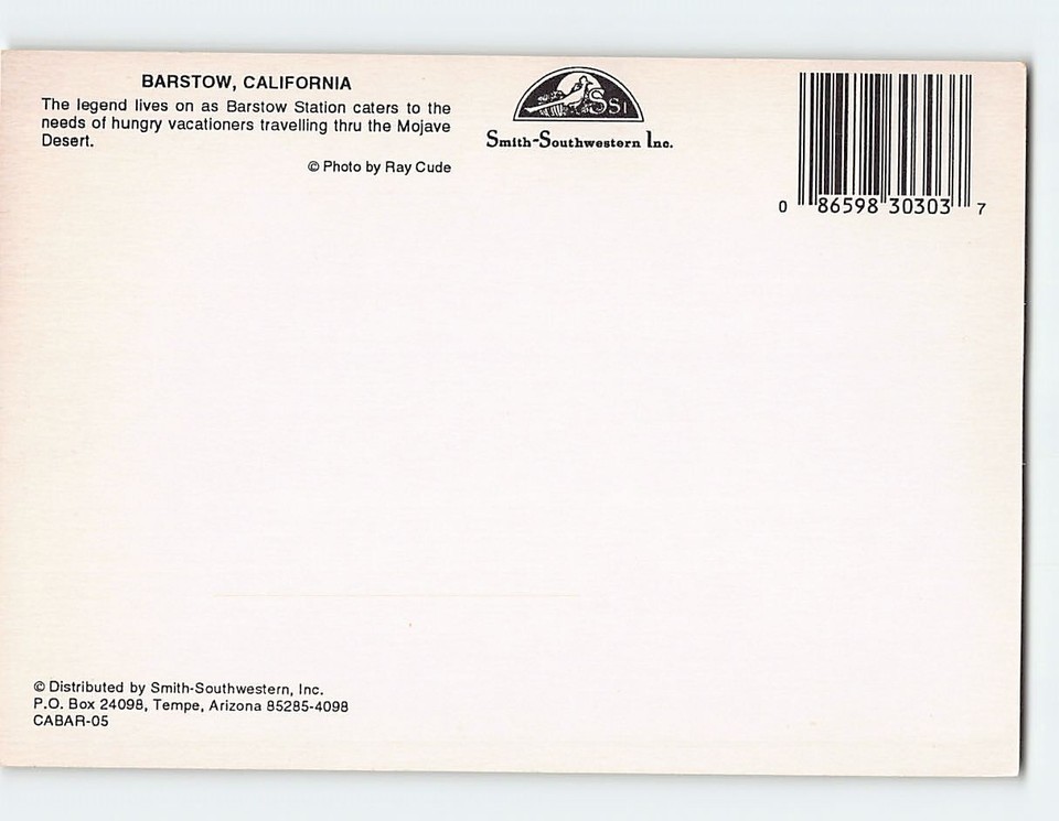 Postcard Barstow Station Caters Barstow California | eBay