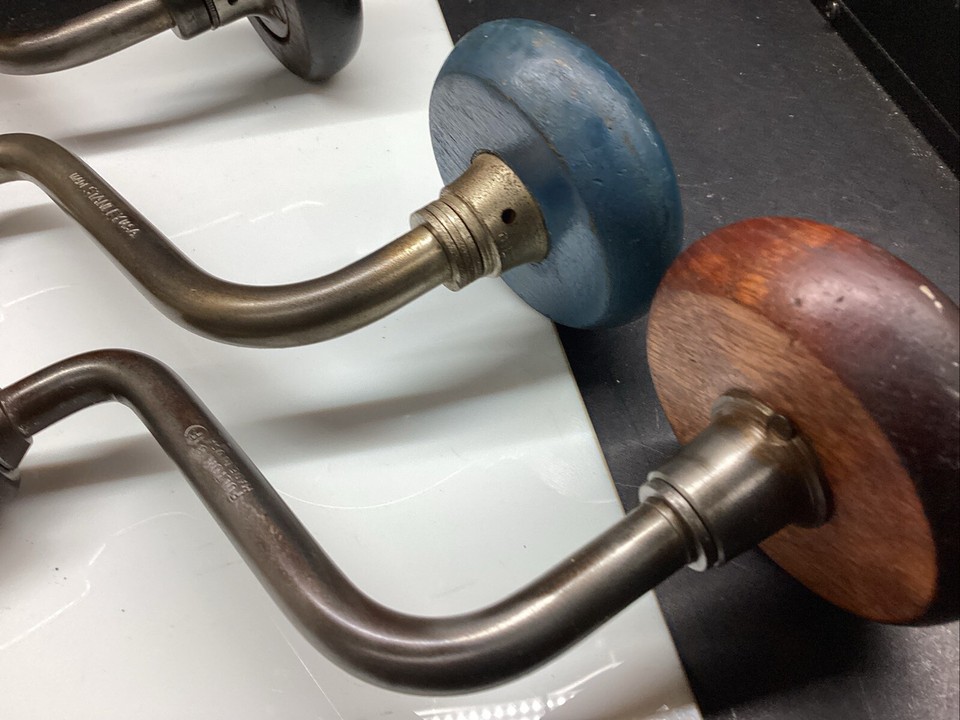 Lot Of 3 Vintage Hand Drills Stanley, Fulton, Millers Falls Reversible ...
