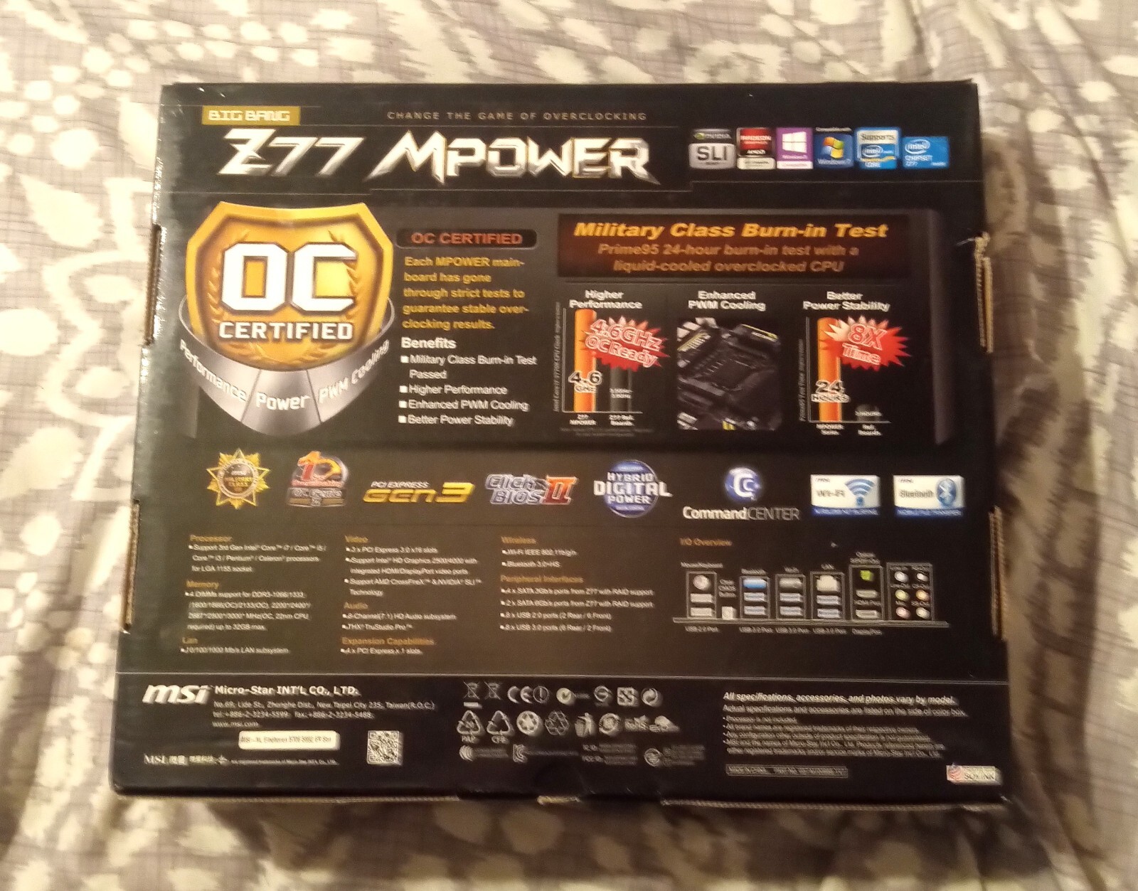 MSI Z77 MPOWER Motherboard LGA 1155 HDMI VGA USB 3.0 SATA III & Corsair Platinum 816909100198 | eBay