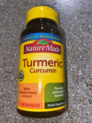 Nature Made Turmeric Curcumin 500mg Dietary Supplement (Pack of 60 ...