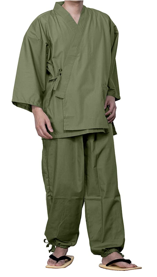 Japanese Traditional Working Wear Samue Clothing Relax Wear Polyester ...