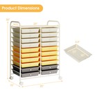 20 Drawer Rolling Storage Cart Tools Scrapbook Paper Office School ...