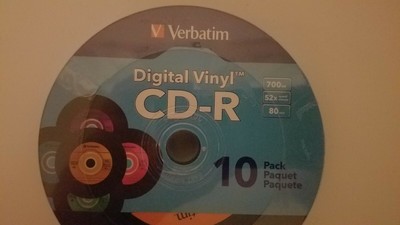 Brand New SEALED Verbatim Digital Vinyl CD-R 700 MB 80 minutes 52X 10 ...