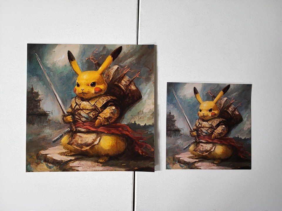 Samurai Pikachu - Pokemon Fan Art Print - Available in 2 Sizes | eBay