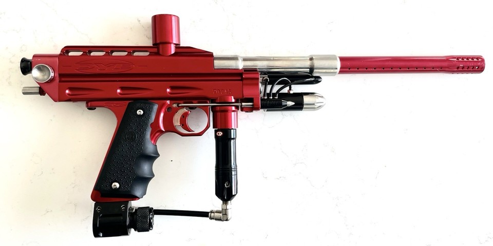 Dye OG Earon Carter Autococker Paintball Gun Marker Red Rebuilt Working ...