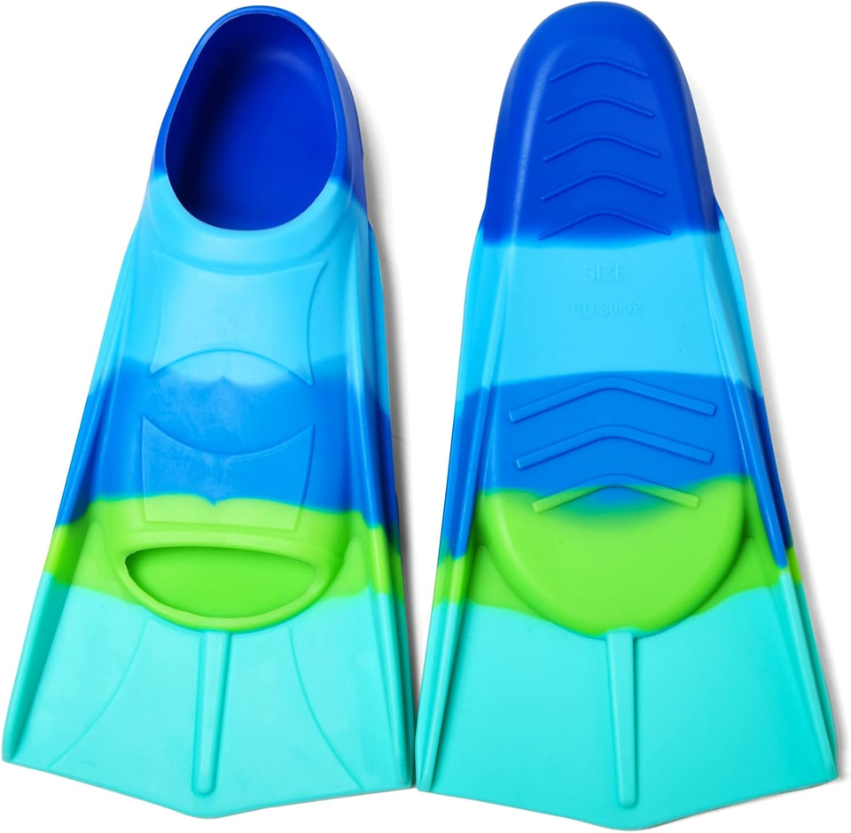 Kids Swim Fins,Short Child Fins Youth Swimming Flippers for Lap ...