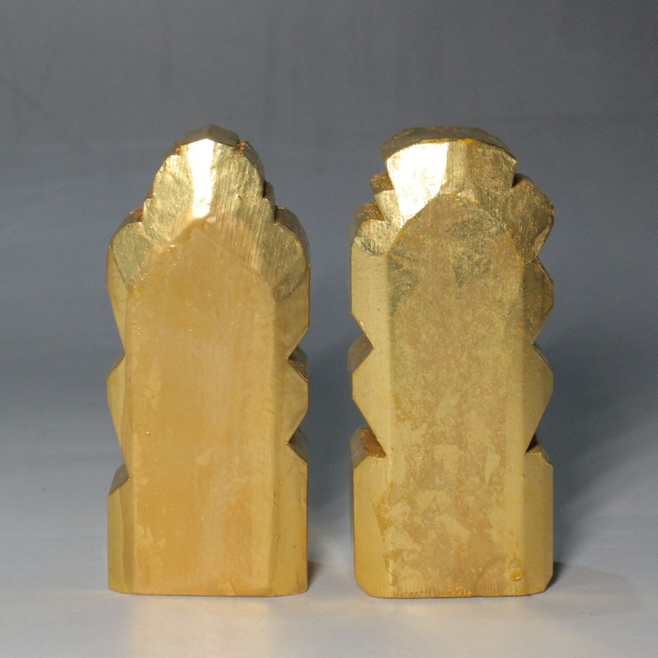 [Y] Japanese Buddhist Art Wood Statue Shichifukujin "EBISU" "DAIKOKUTEN ...